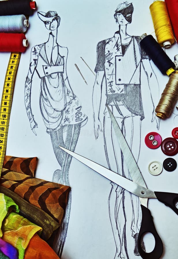 Fashion Model Illustration Design Stock Photo - Image of girl, painting ...