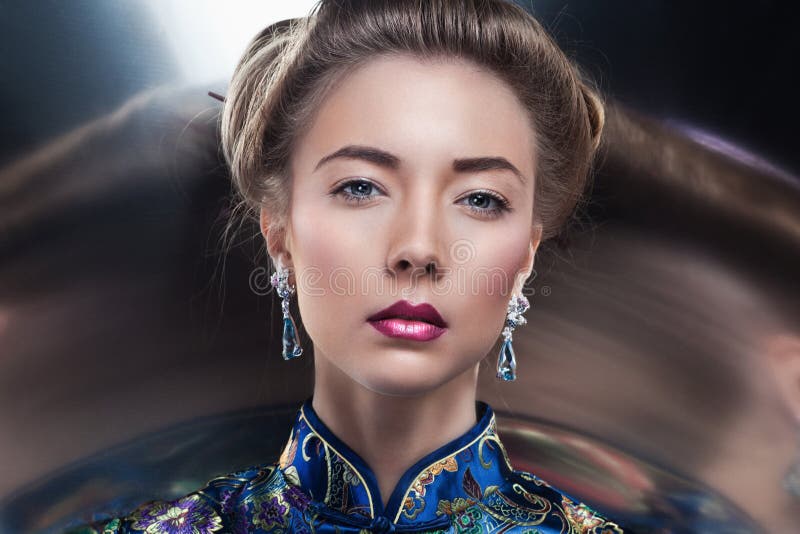 Fashion Model Posing in Exclusive Jewelry Stock Photo - Image of female ...