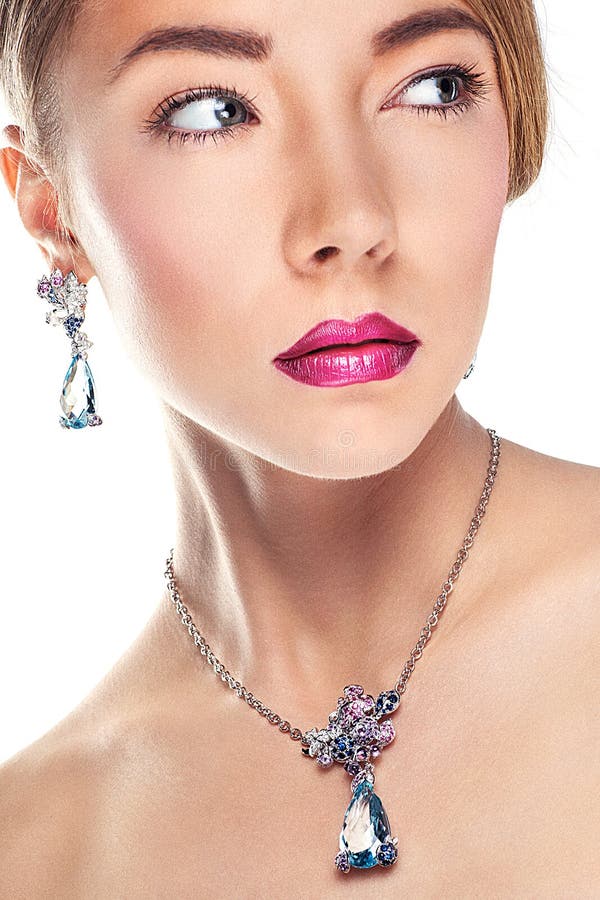 Fashion Model Posing in Exclusive Jewelry Stock Image - Image of ...