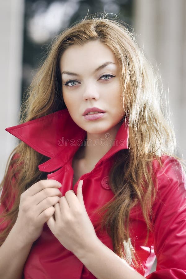 Fashion Model Posing in Jacket Stock Photo - Image of beautiful, nature ...