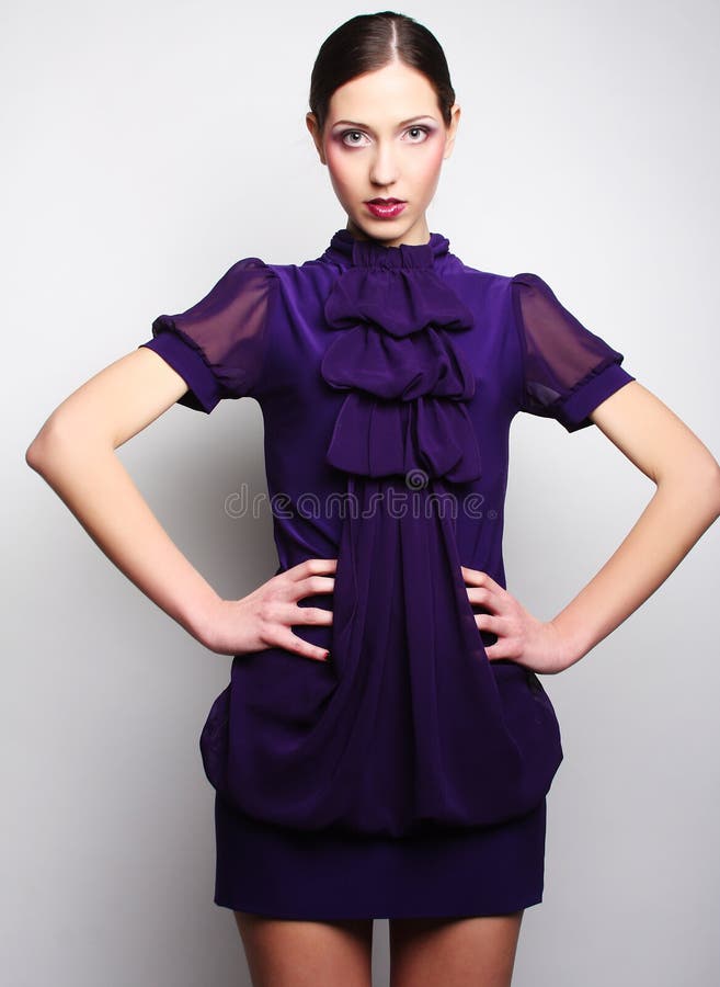 Fashion Model. Posing in Studio. Stock Image - Image of studio, shape ...