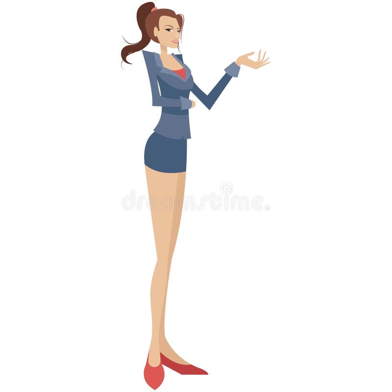 Fashion Model Posing. Vector Illustration Decorative Design Stock ...