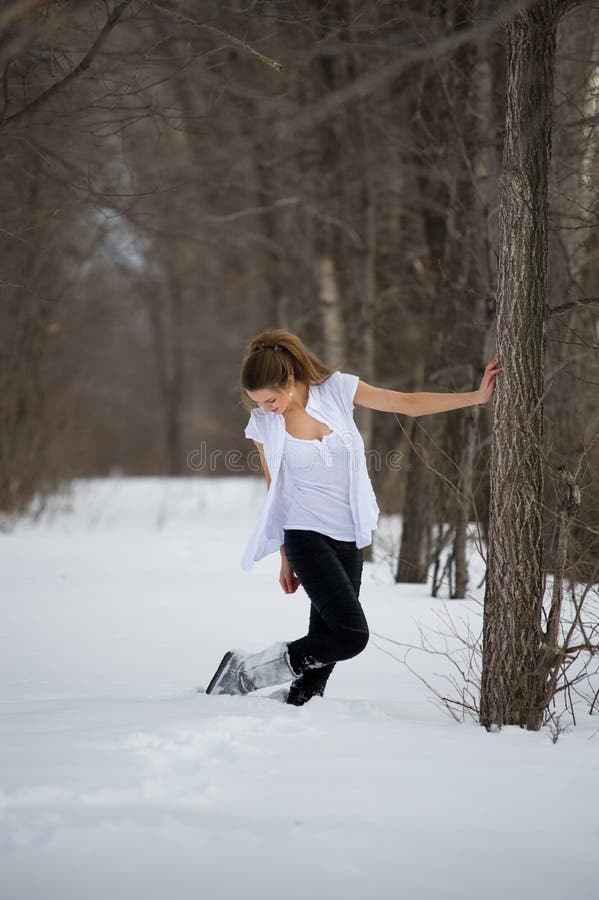 Fashion Model Posing In Winter Stock Photo - Image of colorful, people ...