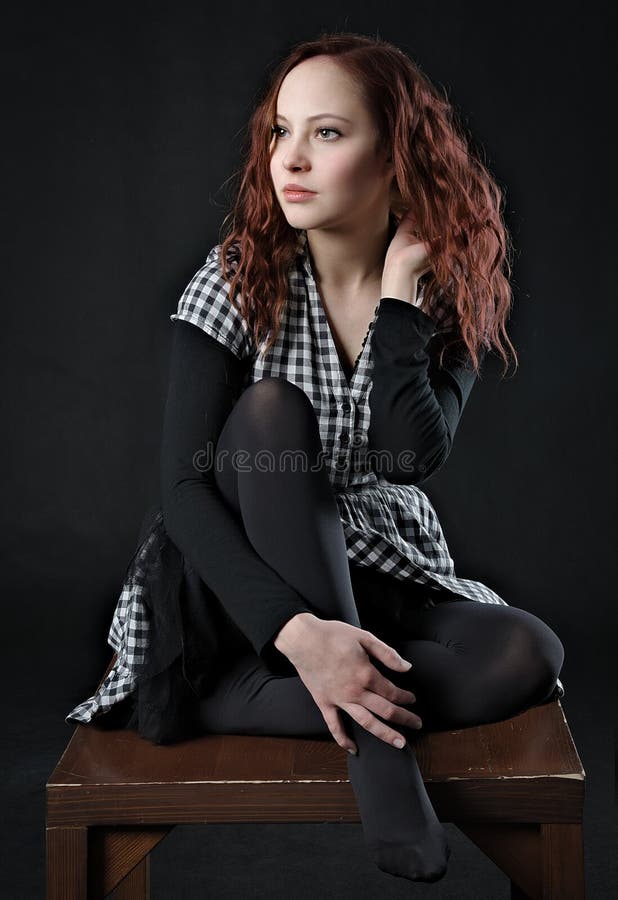 Fashion Model, Sitting, Beauty, Shoulder Stock Image - Image of girl ...