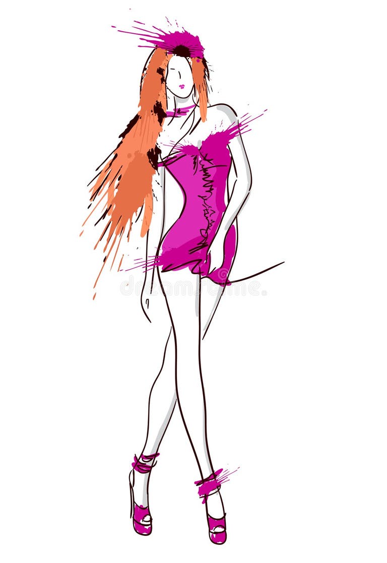 Fashion Model Sketch Stock Illustrations – 74,308 Fashion Model Sketch ...