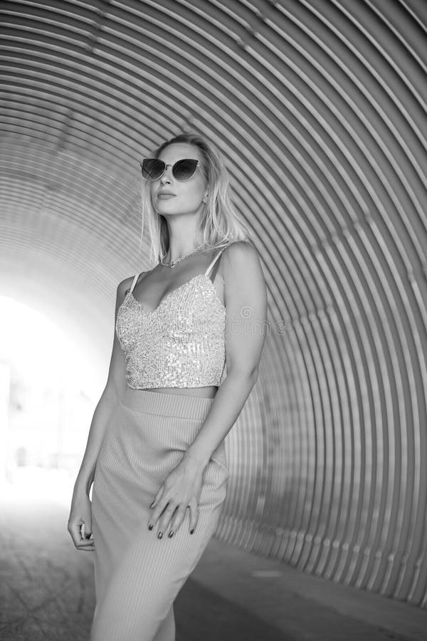 Fashion Model in the Street Stock Image - Image of beautiful, hair ...