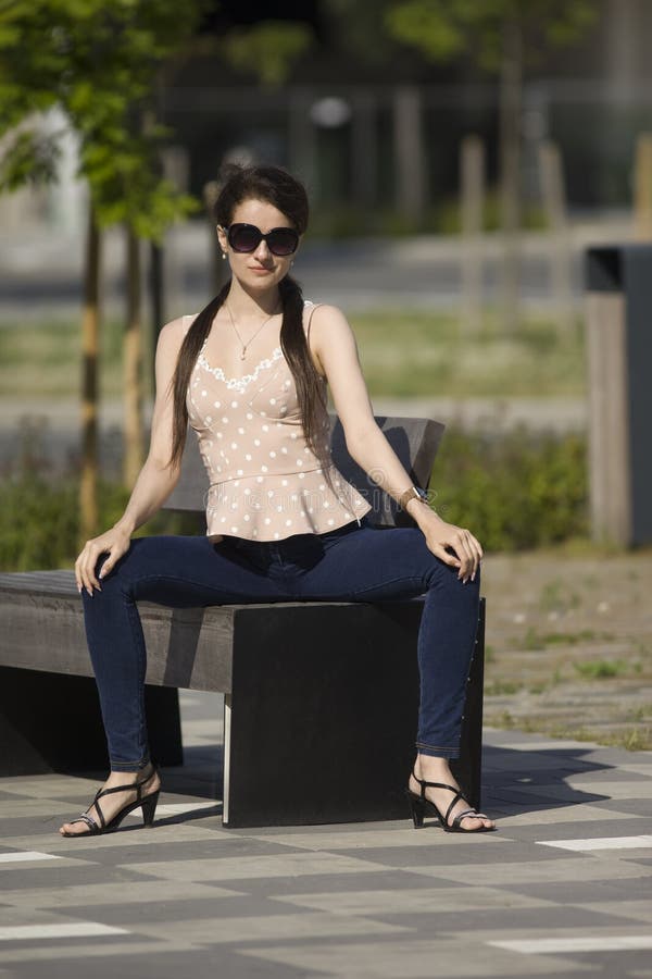 Fashion Model in the Street Stock Photo - Image of fashion, caucasian ...