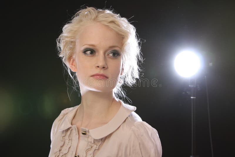 Fashion model in studio stock image. Image of eyes, girl - 7142291