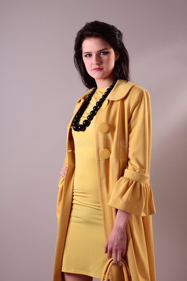 Fashion model in studio stock photo. Image of model, brunette - 7214902