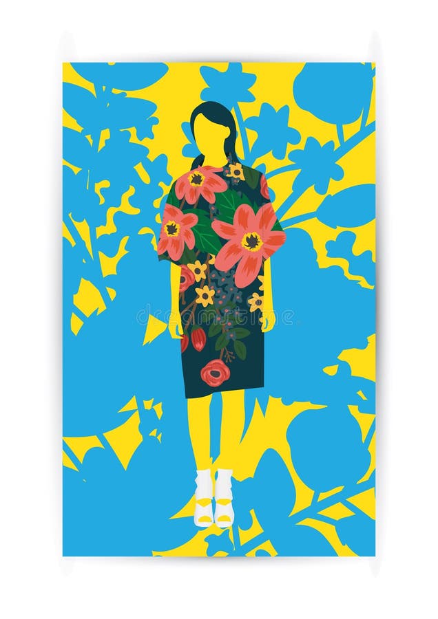 Fashion Model. Vector Illustration Decorative Design Stock Vector ...