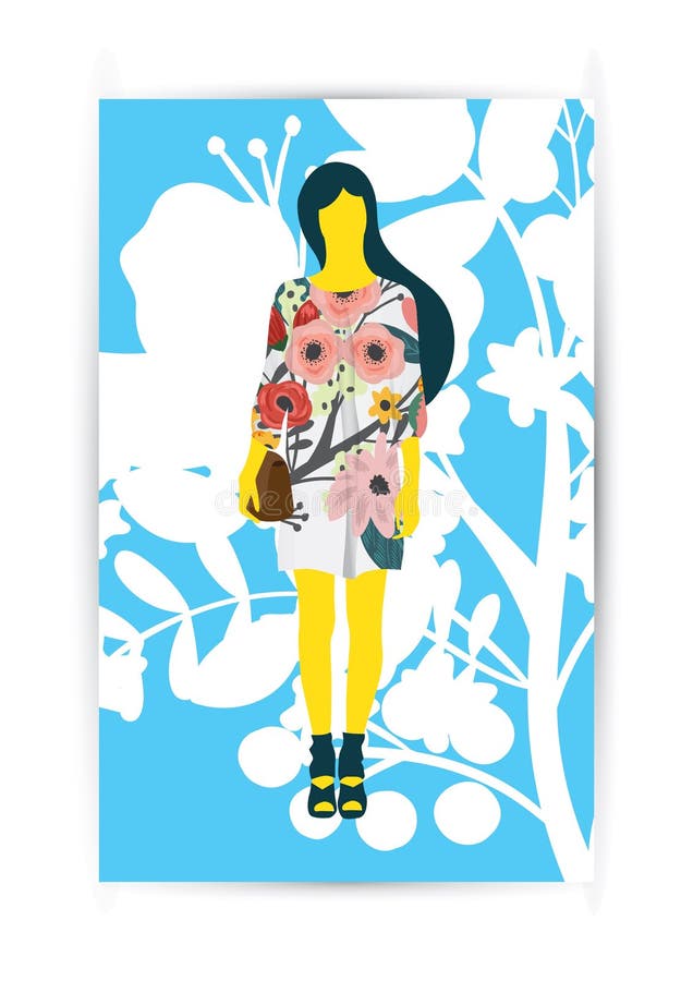 Fashion Model. Vector Illustration Decorative Design Stock Vector ...