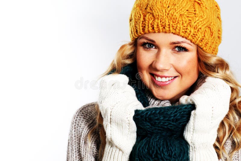 Fashion Model With Winter Accessories Stock Image - Image of model ...