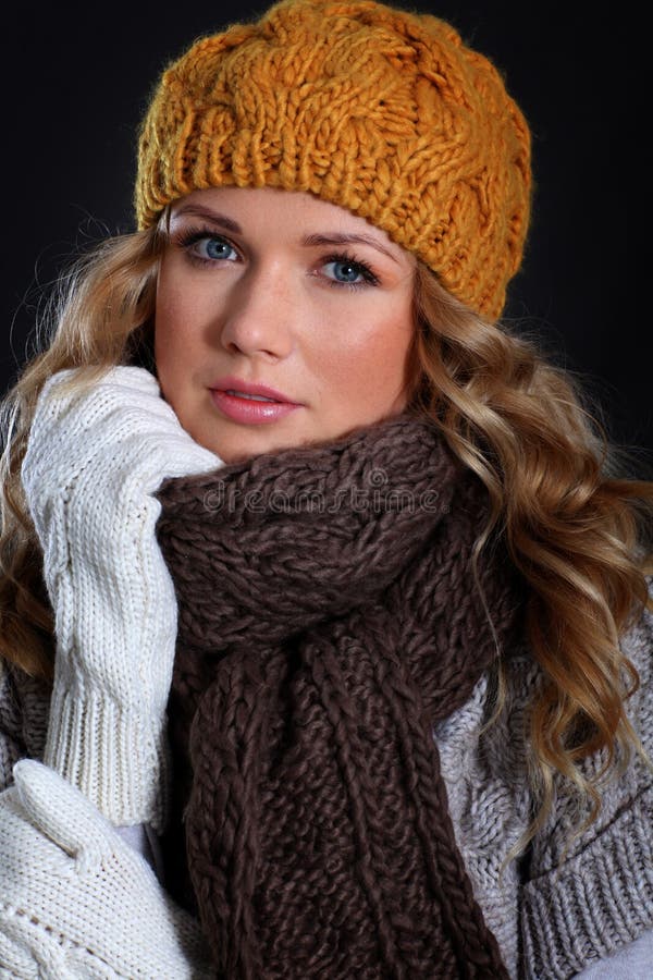 Fashion Model with Winter Accessories Stock Photo - Image of lifestyle ...