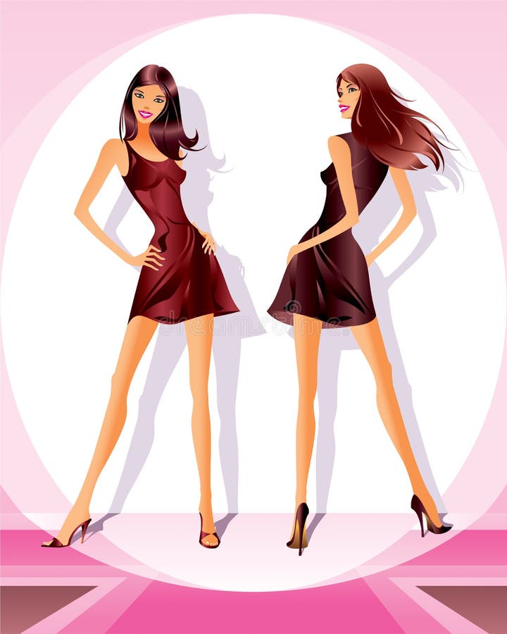 Fashion models on review stock vector. Illustration of model - 36626224
