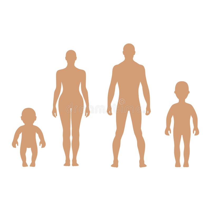 Fashion Man S Solid Template Figure Silhouette (front & Back Vie Stock ...