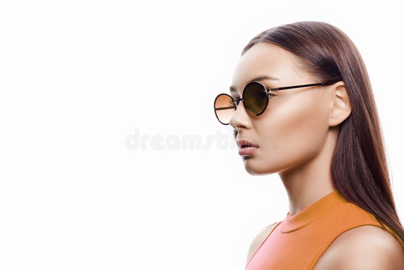 Fashion Portrait Of Beautiful Woman In Sunglasses Stock Image Image