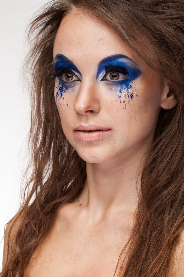 Fashion Portrait of Creative Makeup Stock Image - Image of beautiful ...
