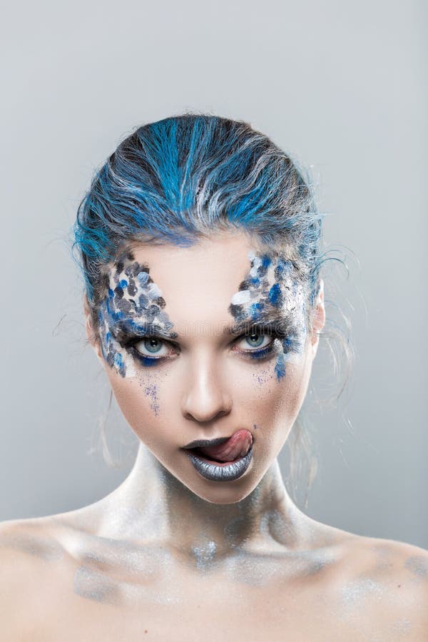 Fashion Portrait. Girl Posing in Studio Stock Photo - Image of fashion ...