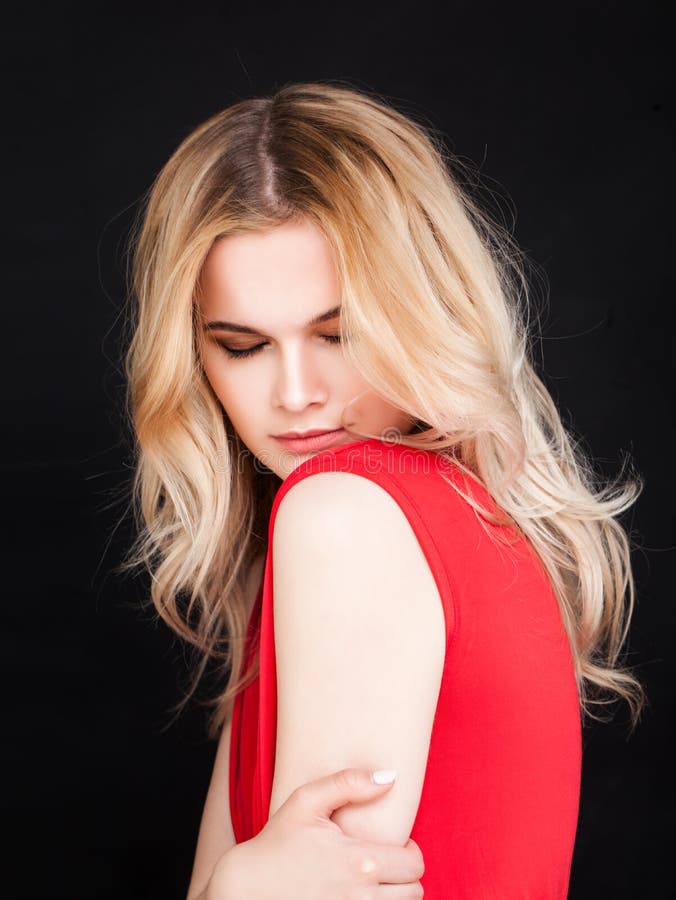 Fashion Portrait Of Sensual Woman With Blonde Hair Stock Image Image