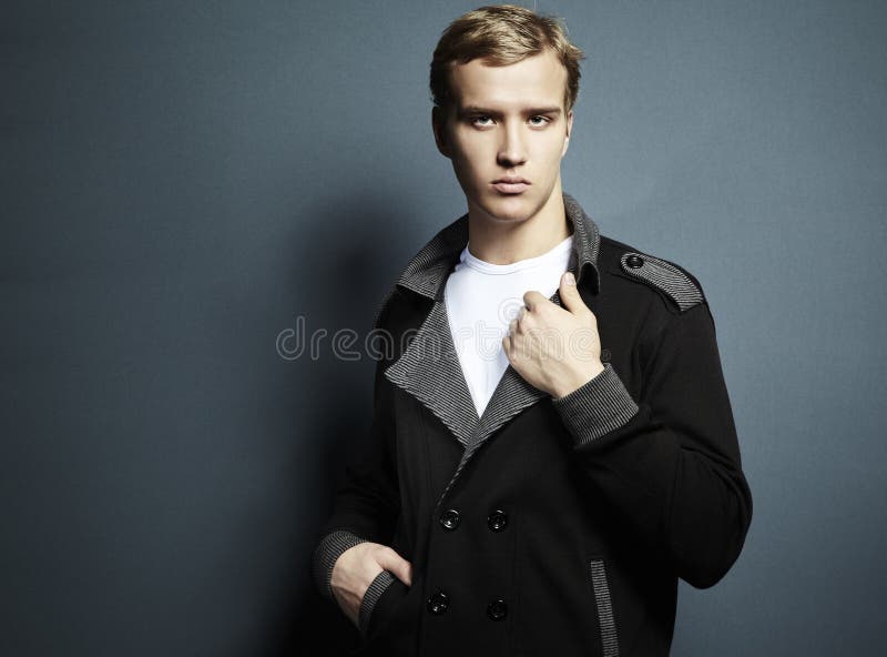 Fashion Portrait of the Young Beautiful Man Stock Image - Image of ...