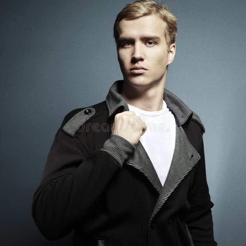 Fashion Portrait of the Young Beautiful Man Stock Photo - Image of ...