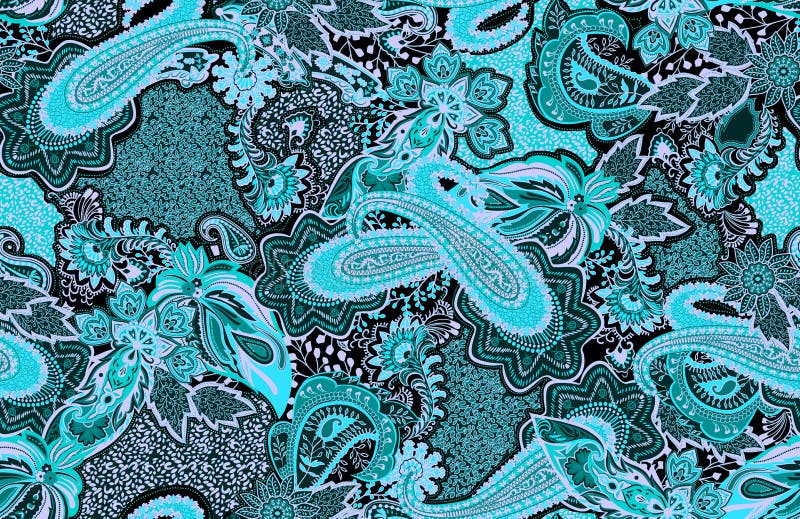 Fashion Print for Clothes. Seamless Ethnic Paisley Pattern Stock ...