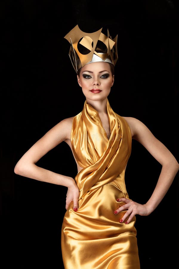 Fashion queen stock photo. Image of cute, gold, caucasian - 23420584