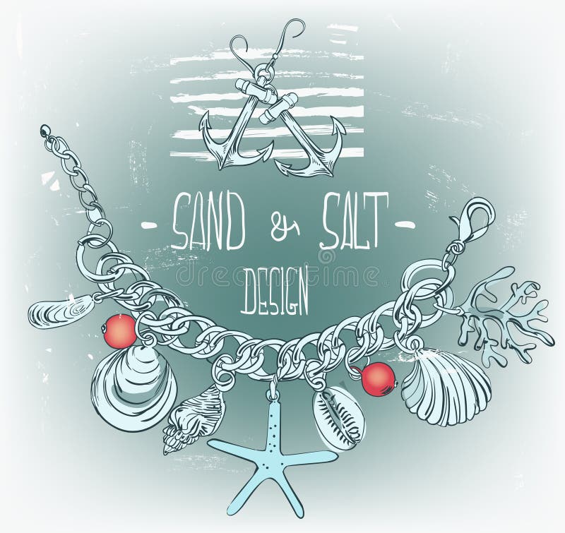 Fashion Round Frame - Necklace Stock Vector - Illustration of ...