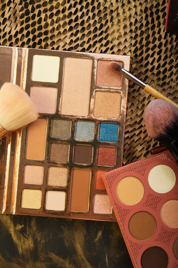 Fashion Set of New Cosmetics Palettes Stock Image - Image of ...
