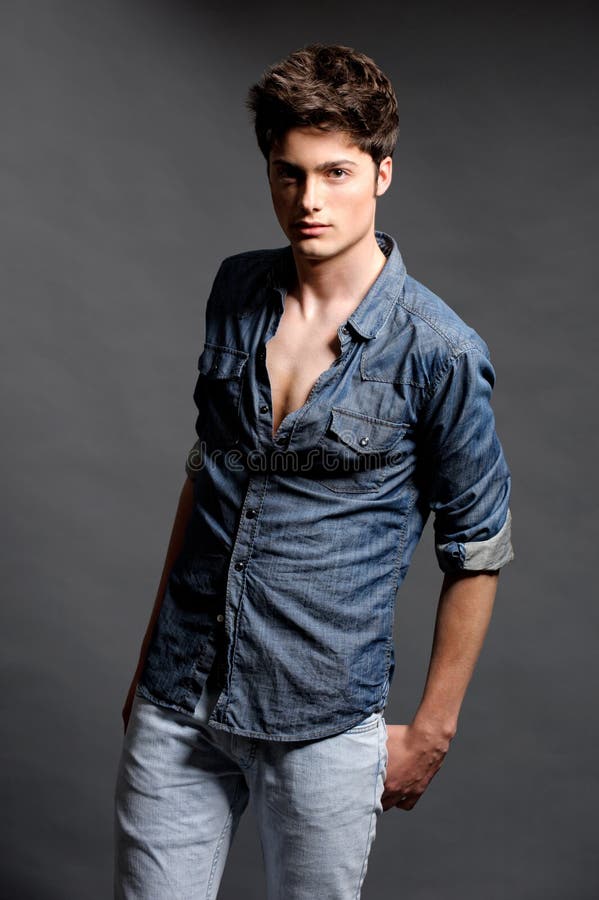 Fashion Shoot with Male Model Stock Image - Image of adult, cool: 20842589