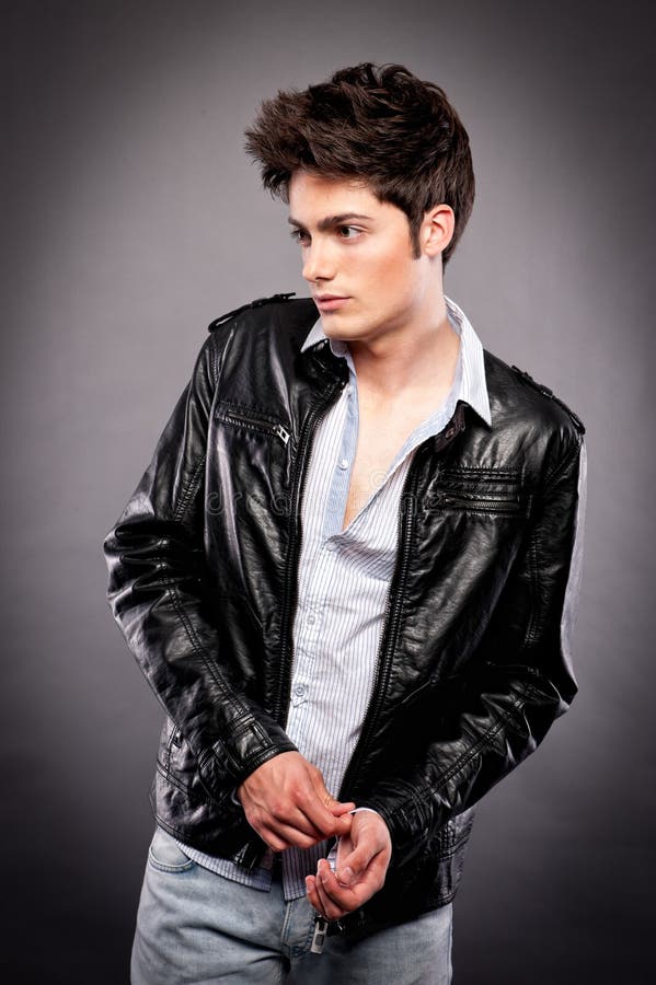 Fashion Shoot with Male Model Stock Photo - Image of expression ...