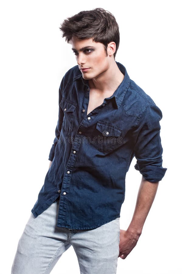 Fashion Shoot with Male Model Stock Photo - Image of expression ...