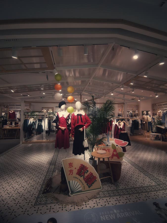 Fashion shop editorial image. Image of female, indoor - 257228795