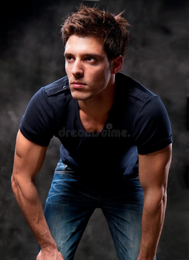 Fashion Shot of a Macho Man. Stock Image - Image of cool, portrait ...