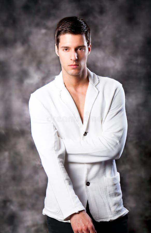 Fashion Shot of a Macho Man Stock Photo - Image of macho, hair: 13930928