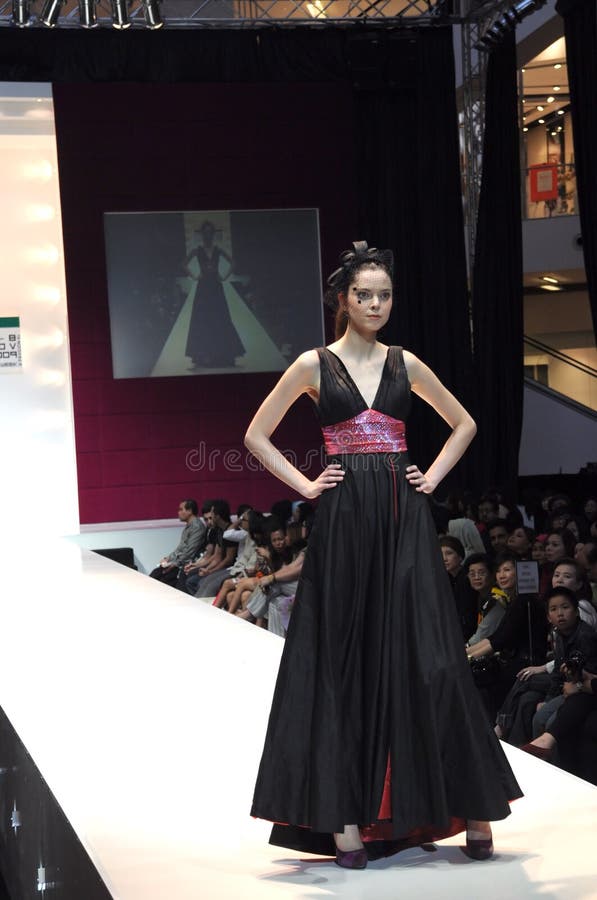 Model at fashion show stock image. Image of industry, runway - 2215711