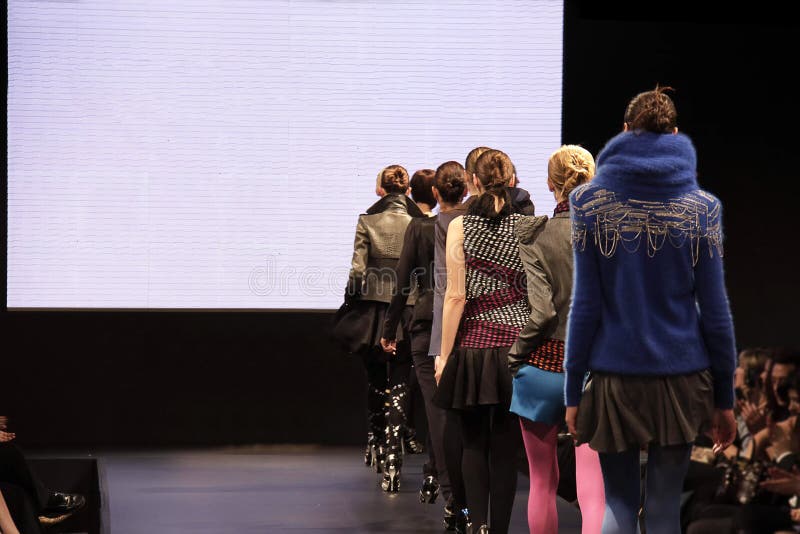 Fashion show, catwalk editorial photo. Image of clothes - 92873366