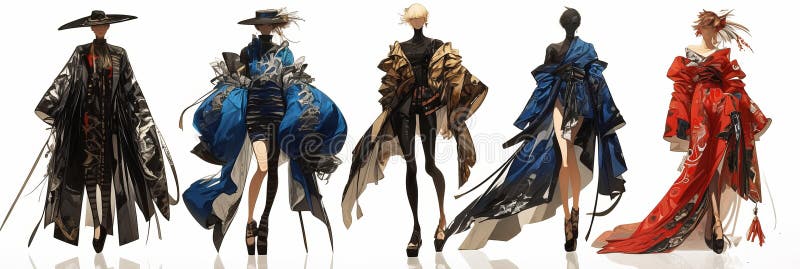 Fashion Show of Clothes in Surreal Style, Models in Surreal Clothes ...