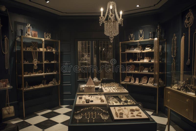 Fashion Store, Featuring a Range of Accessories on Display Stock ...