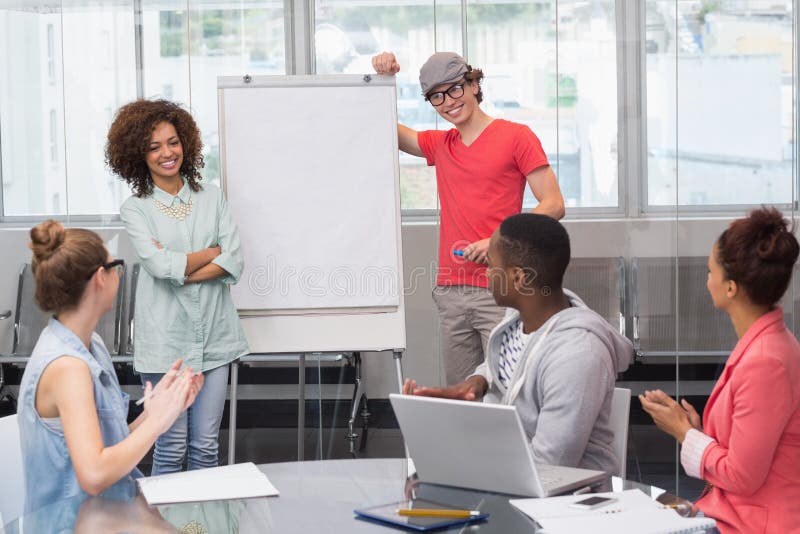 Fashion Student Giving a Presentation Stock Image - Image of designer ...