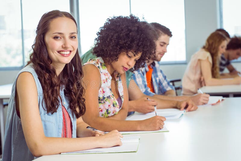 Fashion Student Taking Notes in Class Stock Photo - Image of mixedrace ...