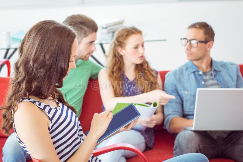 Chatting Students in the Classroom Stock Photo - Image of desk ...