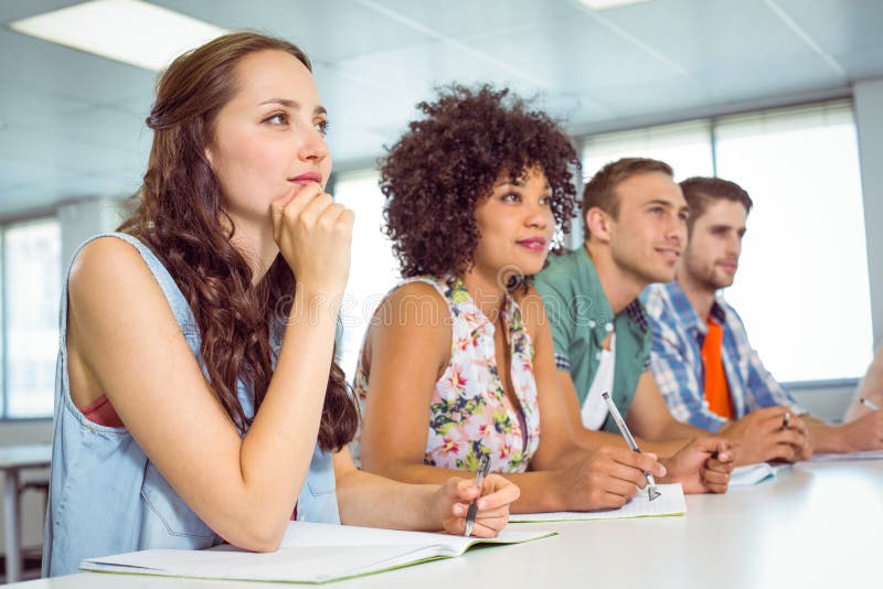 Fashion Students Taking Notes in Class Stock Photo - Image of ...