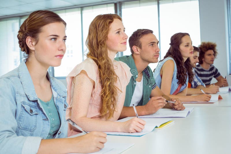 Fashion Students Taking Notes in Class Stock Photo - Image of ...