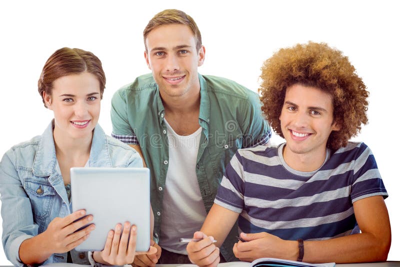 Fashion Students Using Tablet Stock Image - Image of creative ...