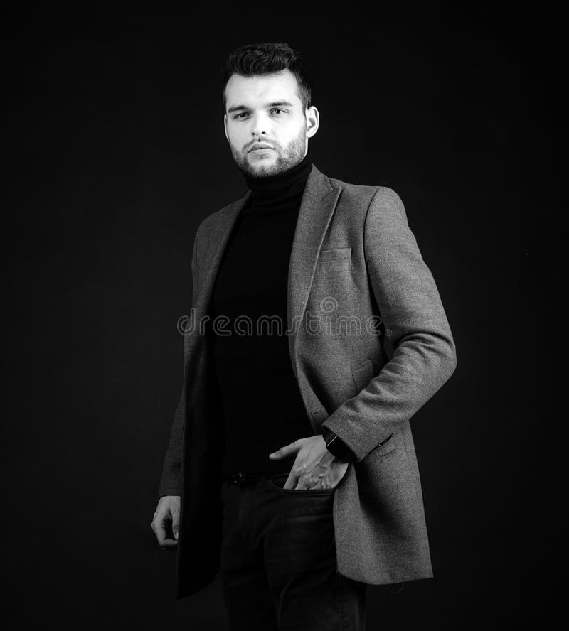 Fashion Style Portrait of a Handsome Guy in Suit. Stock Image - Image ...