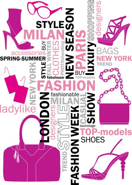 Fashion words stock vector. Illustration of milan, casual - 30126614