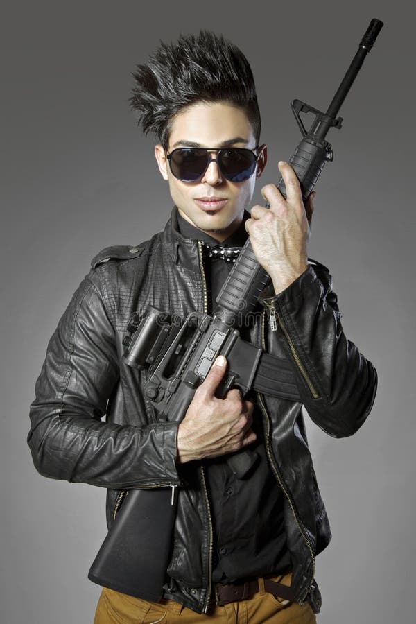 Fashion Terrorism #2 stock photo. Image of commando, jacket - 28178034