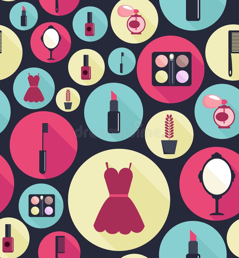 Fashion Vector Seamless Pattern. Stock Vector - Illustration of ...