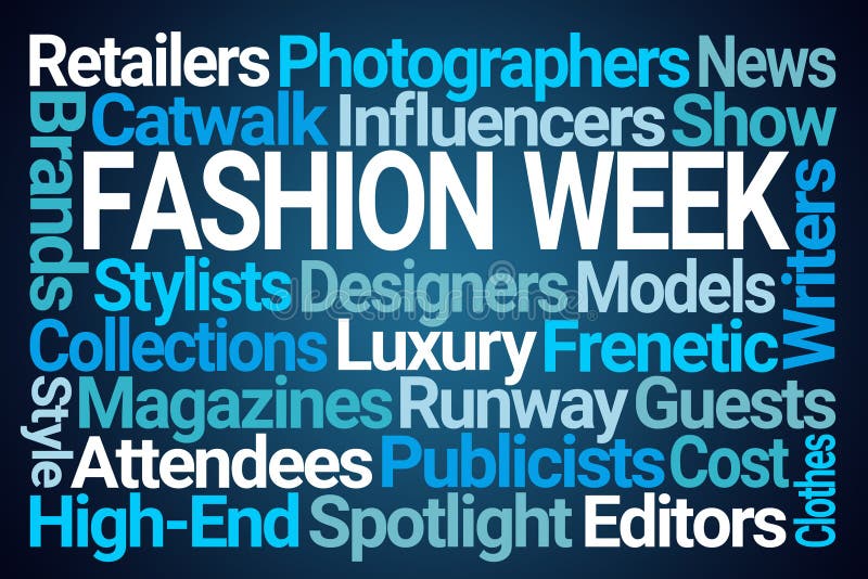 Fashion Week Word Cloud stock illustration. Illustration of fashion ...